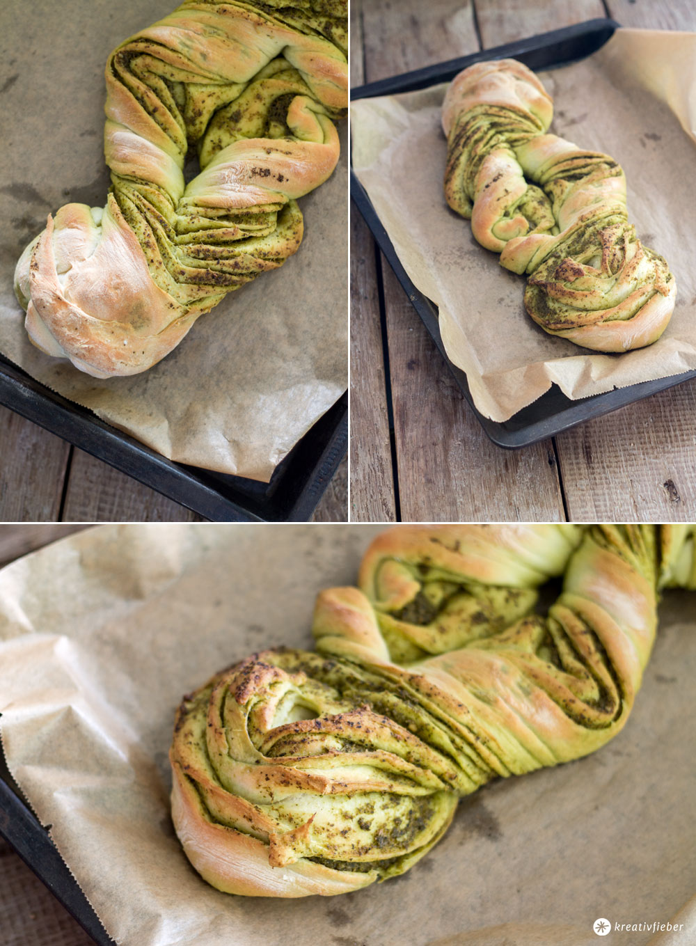 Gedrehtes Pestobrot - Partysnack schnelles Brot für ein Partybuffet