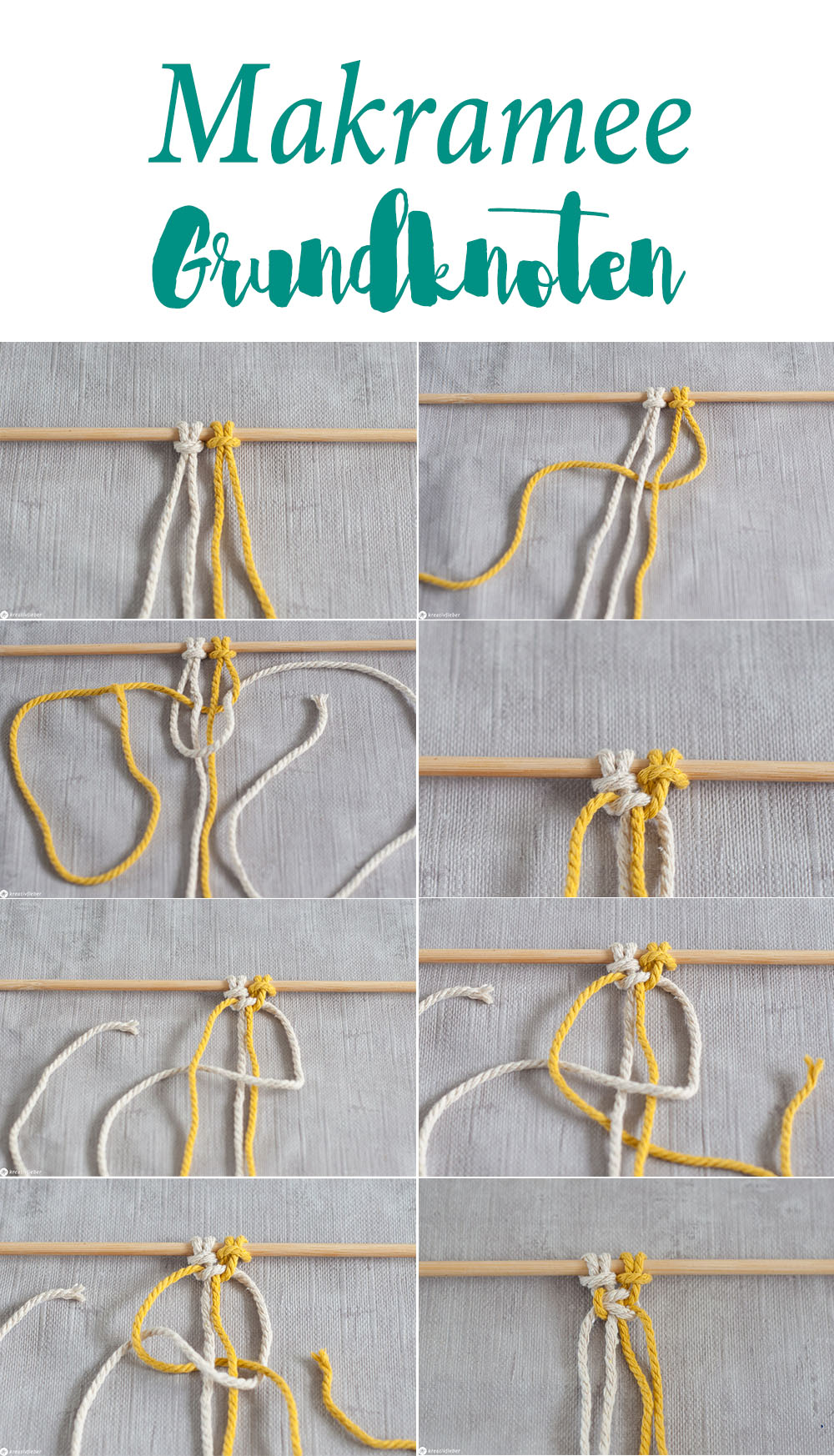 DIY einfaches Makramee für Anfänger knüpfen Schritt für Schritt