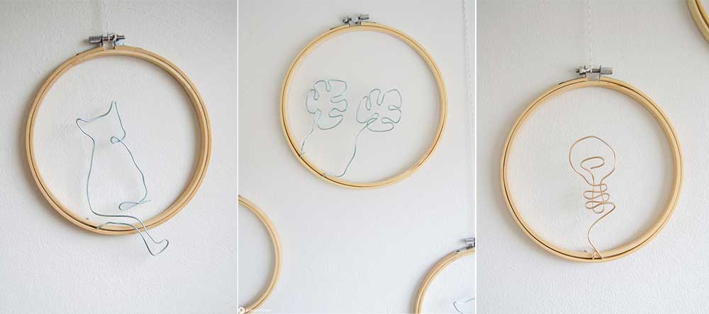 DIY Drahtbilder zum Aufhängen fürs Fenster